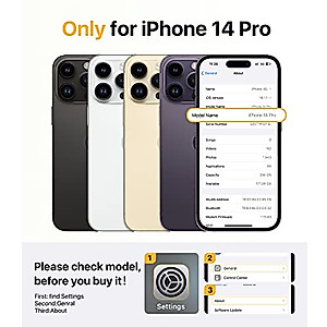 andobil for iPhone 14 Pro Case with Stand [Built-in Invisible Kickstand] [Military Grade Protection] Shockproof Translucent Slim Protective Case for iPhone 14 Pro 6.1 Inch 2022, Matte Purple