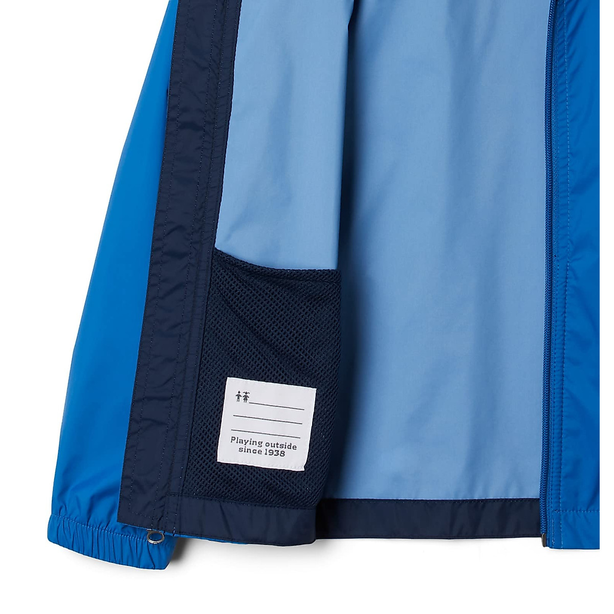 Columbia Youth Boys Glennaker Rain Jacket, Bright Indigo/Collegiate Navy, X-Small