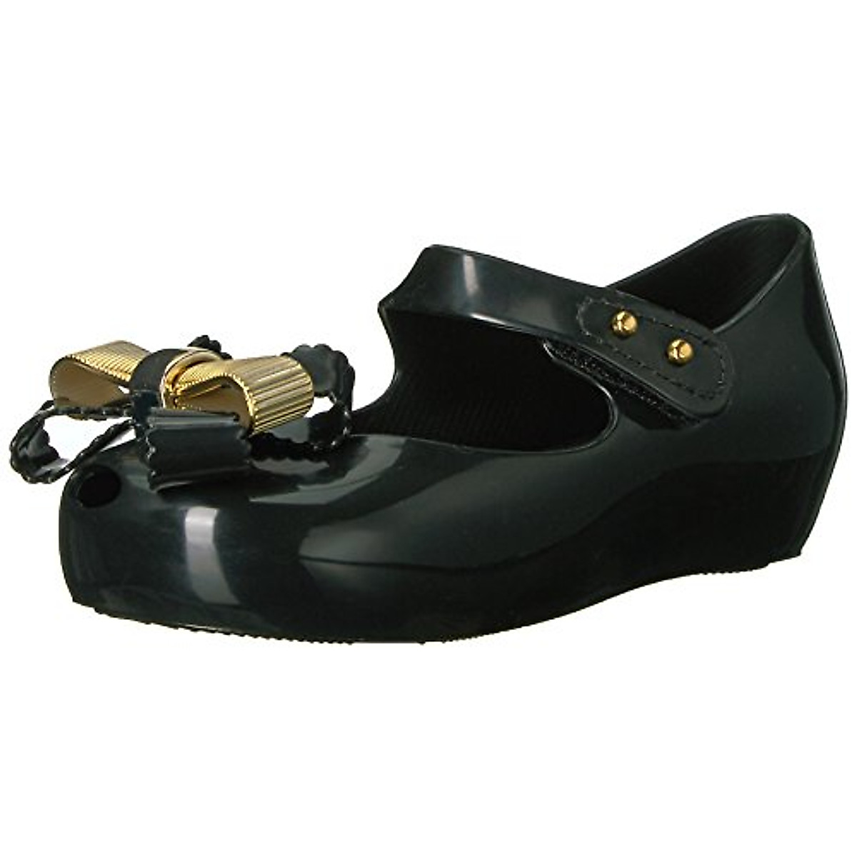 Mini Melissa Kids' Mini Ultragirl Sweet Iv Mary Jane Flat,Black,10 Regular US Toddler