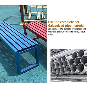 Backless Outdoor Garden Bench ,metal bench outdoor ,metal outdoor bench ,black outdoor bench ,outdoor patio bench ,metal patio furniture ,metal outdoor furniture ,Black, for Garden, Porch and Park ( C