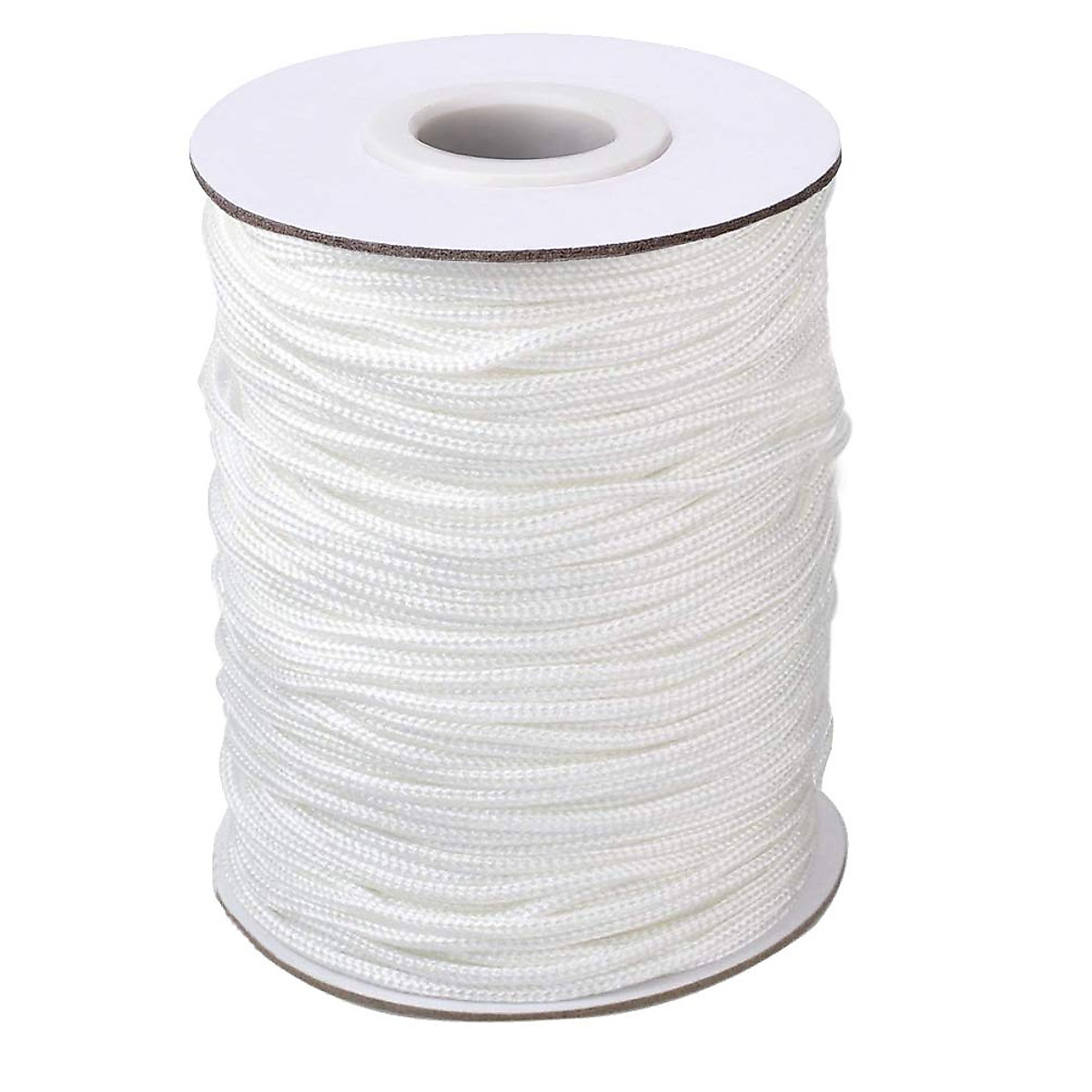 Vtete 1.8 mm × 100 Yards/Roll Braided Lift Shade Cord - White Polyester Shade Blinds Pull String Rope for Aluminum Blinds Windows, Roman Shade Repair, Gardening Plant & Crafts and DIY Projects