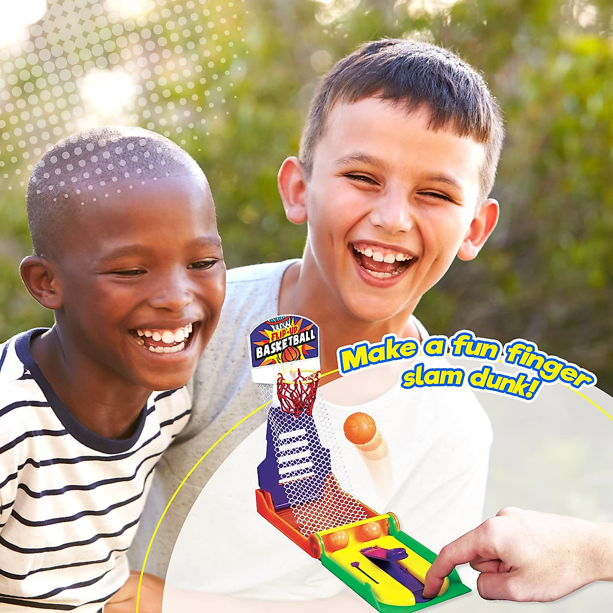 JA-RU Mini Basketball Game (1 Unit) Portable Hoop Shooting Sports Travel Toys for Kids. Tabletop & Office Desktop Handheld Accessory. Arcade Party Favors. 3255-1