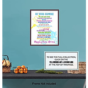 LARGE 11x14 - Wall Art - Wall Decor for Boys Room, Girls, Kids Bedroom, Family or Living Room - Positive Quotes - Inspirational Gifts - World - 11x14 print