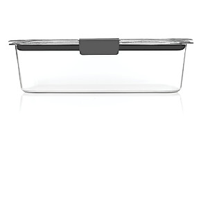 Rubbermaid Brilliance Food Storage Container, Large, 9.6 Cup, Clear 2024351 (Pack of 2)
