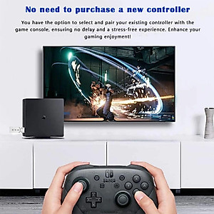 Ourano Xbox Wireless Adapter Compatible with PS4/ Xbox Series X/Xbox Series S/Xbox One/Elite Series 2/ Switch Pro Controller for PS4/Switch/Windows