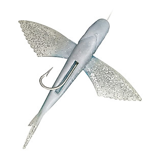 OCEAN CAT Fly FishTrolling Lures Baits with Rigged Hook 9/0 for Marlin Tuna Mahi Mahi Dolphin Durado Wahoo Big Game Saltwater Fishing Tackle (Blue+Spot- 8.5 in)