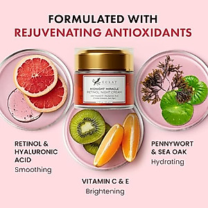 Retinol Night Cream - 2.5% Retinol with 2.5% Hyaluronic Acid - Retinol Face Moisturizer to Boosts Elasticity and Hydration, Firming Anti Wrinkle Cream, Anti Aging Face Cream, Skin Care Facial Cream