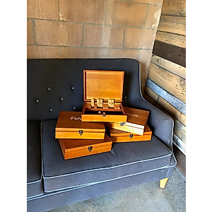 WE Games Custom Engraved Wooden Shut The Box Game with Lid