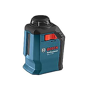 Bosch GLL2-20 65ft Self-Leveling 360 Degree Horizontal Cross Line Laser Level with Mount and Carrying Pouch,Blue