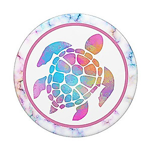 Rainbow Watercolor Sea Turtle PopSockets Swappable PopGrip