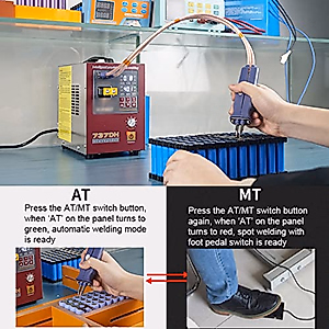 ZWJABYY 737DH Induction Delay Battery Spot Welding Machine,Intelligent Welding Machine,Pulse Spot Welder,for 18650 Lithium-Ion Battery Pack Welding,High Power Small Welding Machine Ce Certification