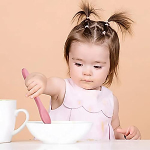 PandaEar 6 Pack Silicone Baby Spoon | First Stage Infant Soft Spoons for Kids Toddlers Children | BPA Free Baby Self Feeding Utensils Training Spoons Great Gift Set for Baby Led Weaning Ages 3 Months