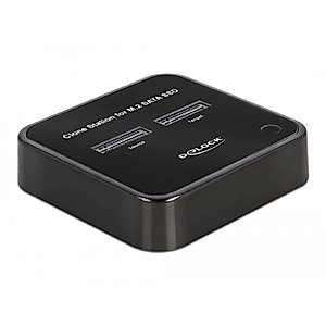 Delock M.2 Docking Station for 2 x M.2 SATA SSD with Clone Function