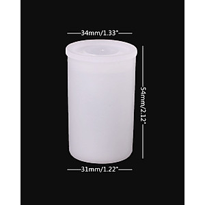 Honbay 10pcs White Plastic Film Canister Holder Small Storage Case Containers with Lids