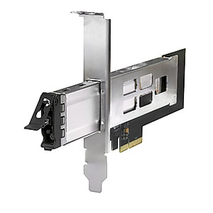 Kingwin M.2 Nvme SSD to PCIe 3.0/4.0 Removable SSD Mobile Rack for PCIe Expansion Slot Tool-Less Installation and Triangle Key Lock