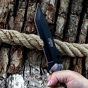 Mossy Oak Fixed Blade Hunting Knife Set - 2 Piece, Full Tang Handle Straight Edge and Gut Hook Blades Game Processing Knife, Sheath Included