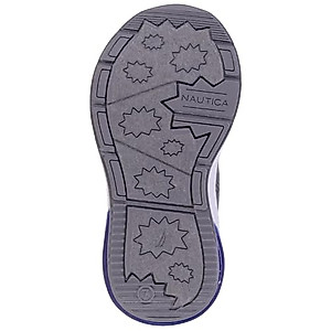 Nautica Kids Light Up Flashing Sneaker Athletic Strap Running Shoes Boy Girl Toddler Little Kid -Towhee Buoy Lights-Grey Cobalt Size-12