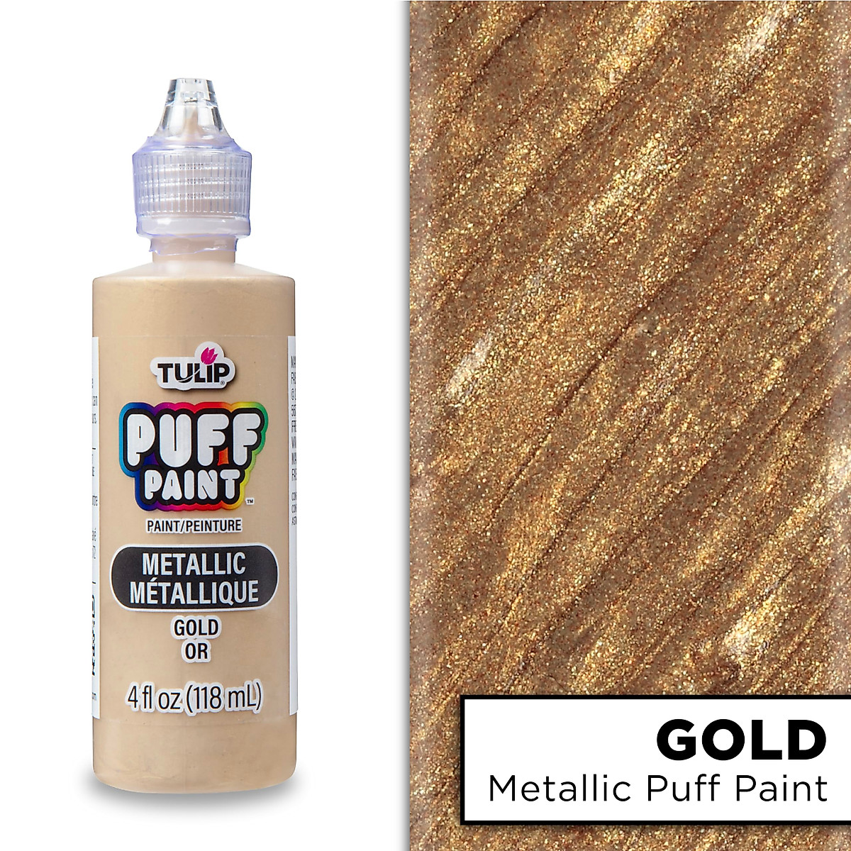 Tulip Dimensional Fabric Paint 17372 Dfpt 4Oz Metallic Gold, 4 Fl Oz (Pack of 1)