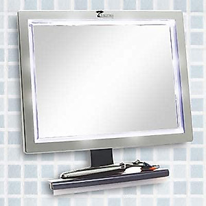 ToiletTree Products Deluxe LED Fogless Shower Mirror and Stainless Steel Nose Hair Trimmer Bundle