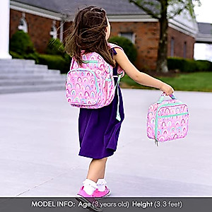 mibasies Back to School Set, Toddler Backpack, Lunch Box Preschool Kindergarten for Girls