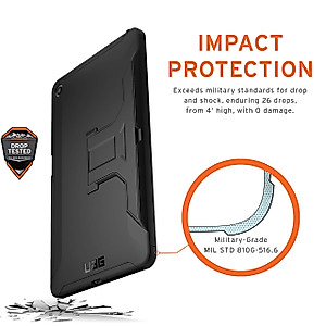 URBAN ARMOR GEAR UAG LG G Pad 5 10.1, Tablet Case with Built-in Kickstand, Scout Feather-Light Rugged [Black] Military Drop Tested Case