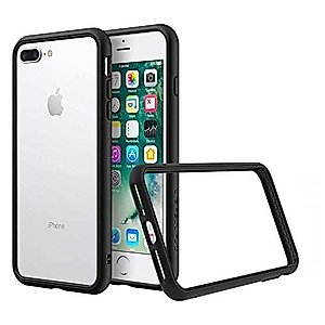 RhinoShield Bumper Compatible with [iPhone 8 Plus / 7 Plus] | CrashGuard NX - Shock Absorbent Slim Design Protective Cover [3.5M / 11ft Drop Protection] - Black