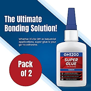 Super Glue 85g (42.5g × 2) SuperGlue All Purpose with Anti Clog Cap, 100 Pcs Gloves and Microtips 3 Oz Pack of 2 (1.5 x 2)