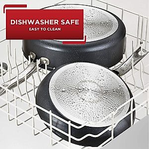 T-fal HeatMaster Nonstick Fry Pan 10 Inch Induction Oven Broiler Safe 500F Cookware, Pots and Pans, Dishwasher Safe Black and Blue