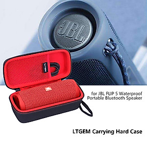 LTGEM EVA Hard Case Compatible with JBL FLIP 6 FLIP 5 Waterproof Portable Speaker - Travel Protective Carrying Storage Bag （Red ）