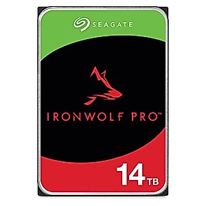 Seagate IronWolf Pro 14 TB NAS RAID Internal Hard Drive - 7,200 RPM SATA 6 Gb/s 3.5-inch (ST14000NE0008)