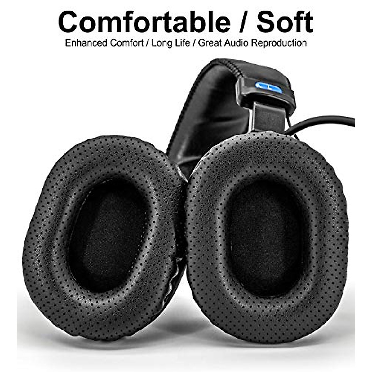 Earpads for MDR 7506 /V6/CD900ST | Ear Pads with Enhanced Memory Foam | Also Fits ATH-M50x/M50/M40x | Perforated