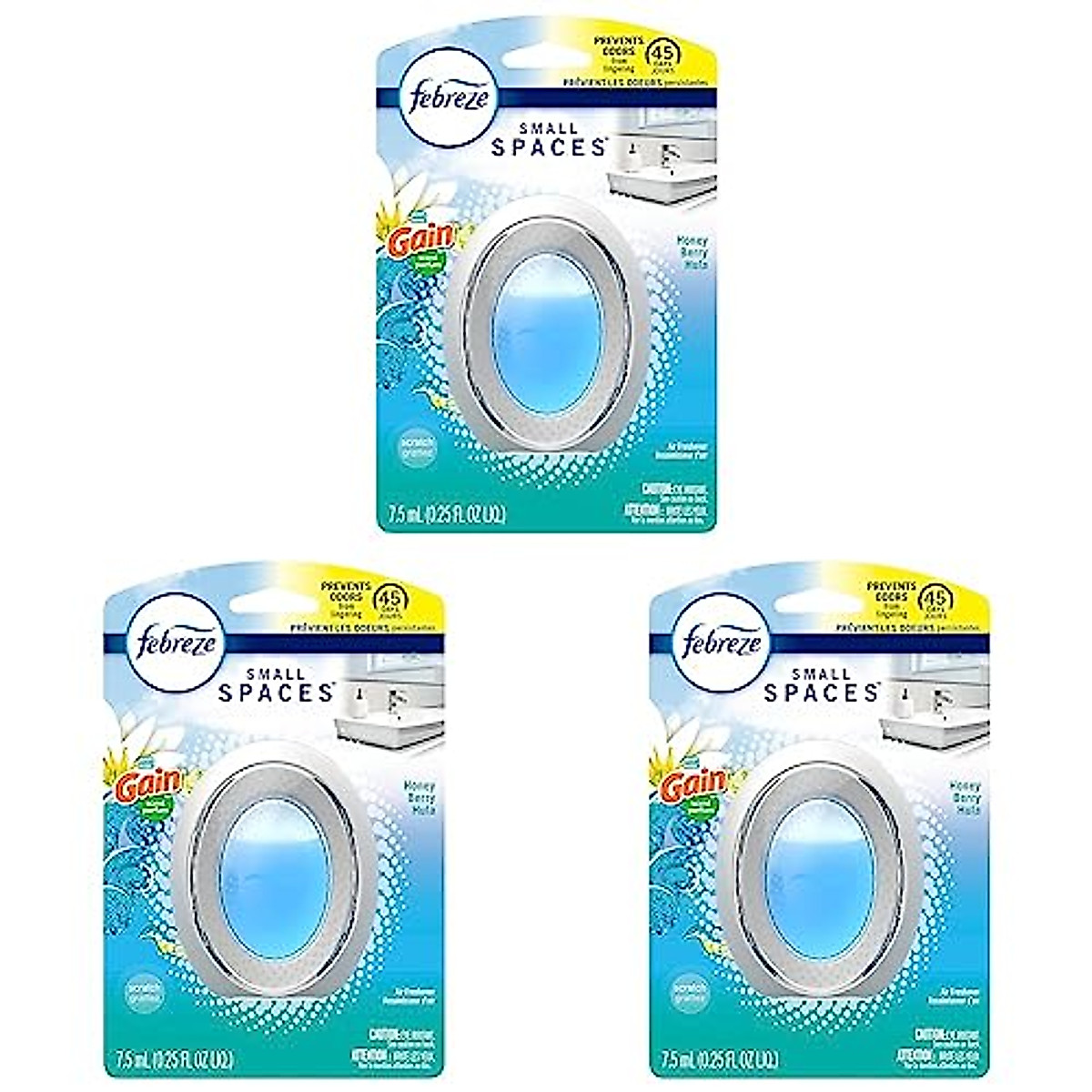 Febreze Small Spaces Air Freshener Gain Honey Berry Hula, 1 count (Pack of 3)