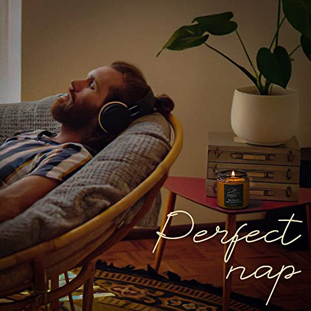 TRINIDa Relax & Recharge - Sleep Candles Gifts for Men, Aromatherapy Scented Candles Gift Set for Anxiety Relief & Promotes Sleep, Anniversary Birthday Bath Relaxation Candles Gifts for Men