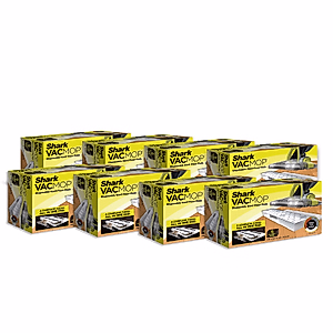 Shark VMP80 VACMOP Disposable Hard Floor Vacuum and Mop Pad Refills, 10 Count (Pack of 8) (Packaging May Vary)