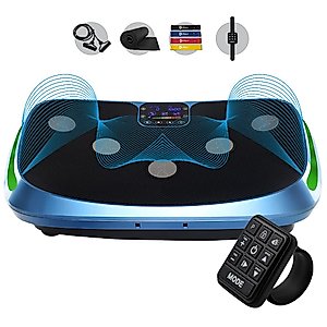 LifePro Rumblex 4D Vibration Plate Exercise Machine - Triple Motor Oscillation, Linear, Pulsation + 3D/4D Vibration Platform | Whole Body Vibration Machine for Home, Weight Loss & Shaping. (Blue)