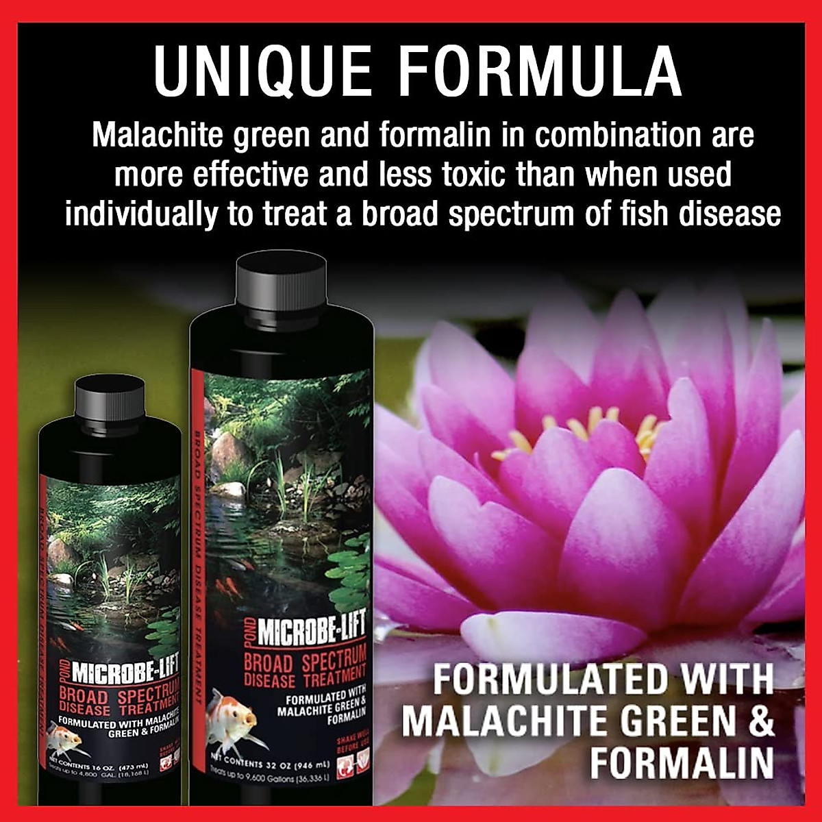 MICROBE-LIFT BSDTGAL Broad Spectrum Disease Treatment for Ponds and Outdoor Water Garden, For Live Koi Fish, Goldfish, Plants, and Decor, 1 Gallon