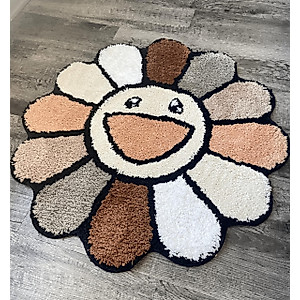LUXAPE Murakami Rug - Handmade & Premium- 28in (70cm) - Hypebeast Rug - Hypebeast Room Decor - Living Room, Bedroom, Children Room, Door mat - Aesthetic Room Decor - Luxape Rug