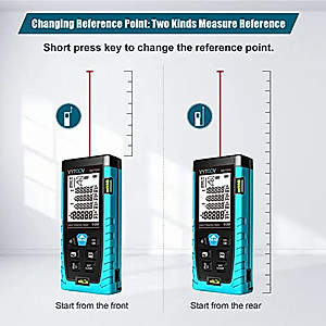 Laser Measure VYTOOV 196Ft Laser Distance Meter 2 Bubble Levels M/Ft/in Switching Laser Measurement Tool Measuring Distance, Area, Volume, Pythagoras, Large Backlit LCD, IP54 Dustproof & Waterproof