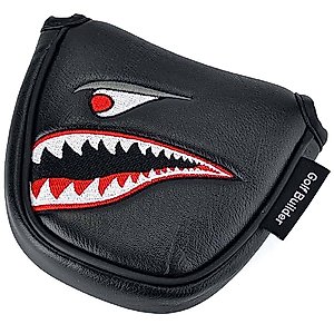 GOOACTION Shark Golf Club Mallet Putter Head Cover with Creative Cartoon Animal Pattern Synthetic Leather Golf Clubs Headcovers