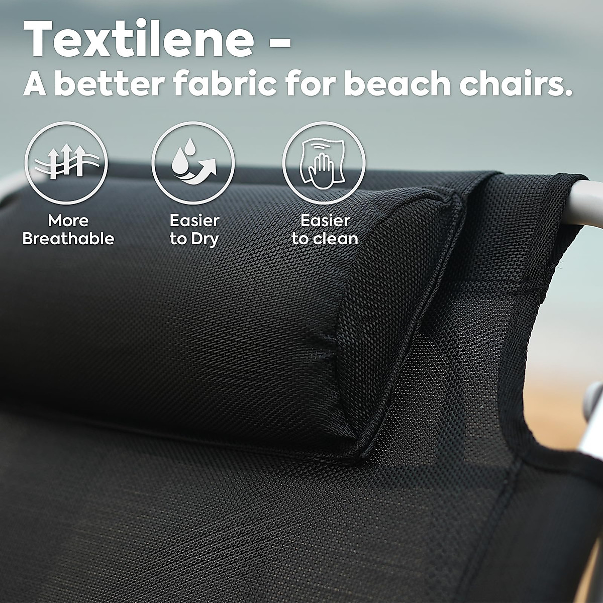 ICECO Backpacking Beach Chairs for Adults, 5 Positions Reclining Beach Chair, Heavy Duty Folding Beach Chairs, Portable Lay Flat Outdoor Chair with Cup Holder for Beach, Camping, Lawn, 350lb Capacity