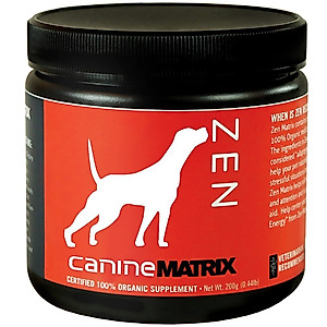 Mushroom Matrix Canine Organic Mushroom Powder Supplement for Dogs, Zen, Calming Support, 200 Grams (Packaging May Vary)