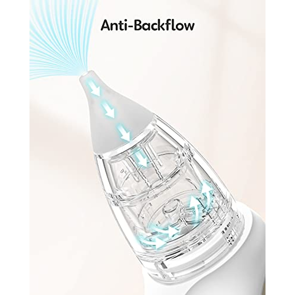 Nasal Aspirator for Baby, MOMTORY Electric Baby Nose Sucker, Powerful Booger Sucker Nose Cleaner with 3 Speeds of Suction, Music Function, 2 Silicone Tips, Fast Charging for 60 Days Use