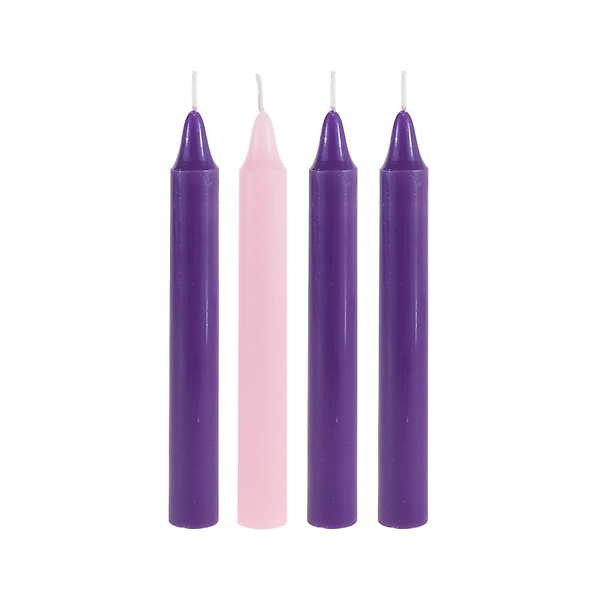 Christmas Advent Unscented 5" x 3/4" Taper Candles Pack of 4