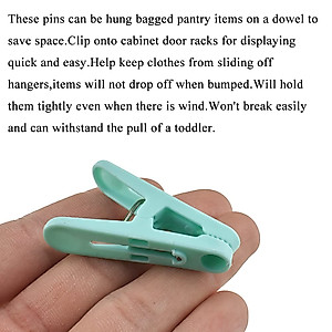 Hahiyo Plastic Clothespins Sock Clip Laundry 2inch Length with Spring Strong Grip Windproof Easy Pinch Hang Save Space Not Damage Leave Pinch Mark for Clothesline Towel Assorted 18PCS