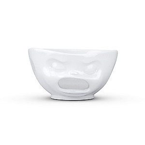 FIFTYEIGHT PRODUCTS TASSEN XL Porcelain Bowl, Barfing Face Edition, 33 oz. White (Single Bowl), Extra Large Bowl
