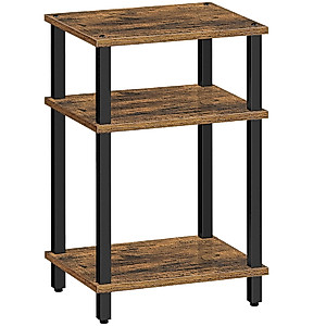 TUTOTAK End Table, Side Table, Nightstand, 3-Tier Storage Shelf, Sofa Table for Small Space, Living Room, Bed Room TB01BB049