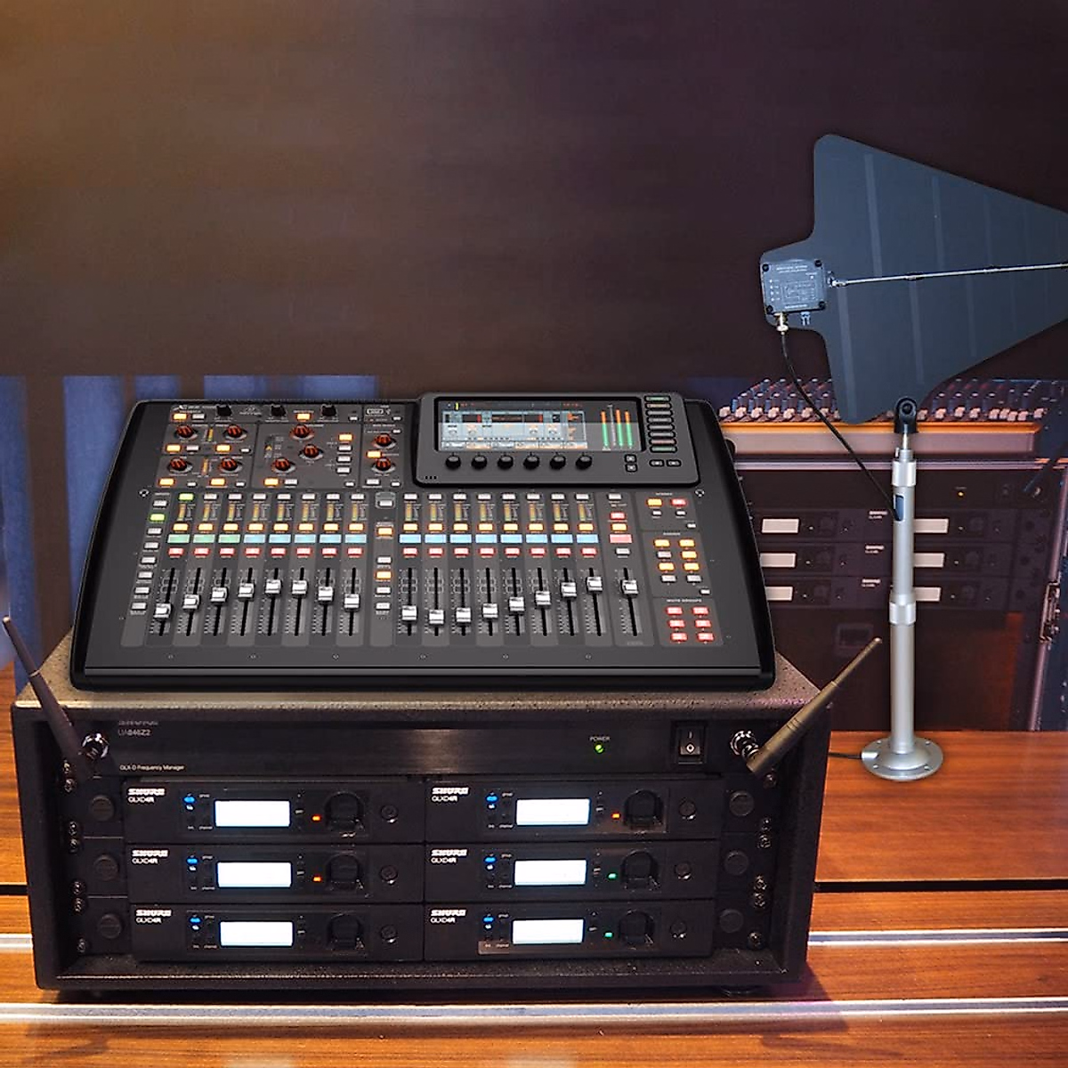 RK Rackmount Bracket Kit fit for QLXD4 Dual (2) Receivers Wireless System Mount on 1U Standard 19'' Rack Distribution