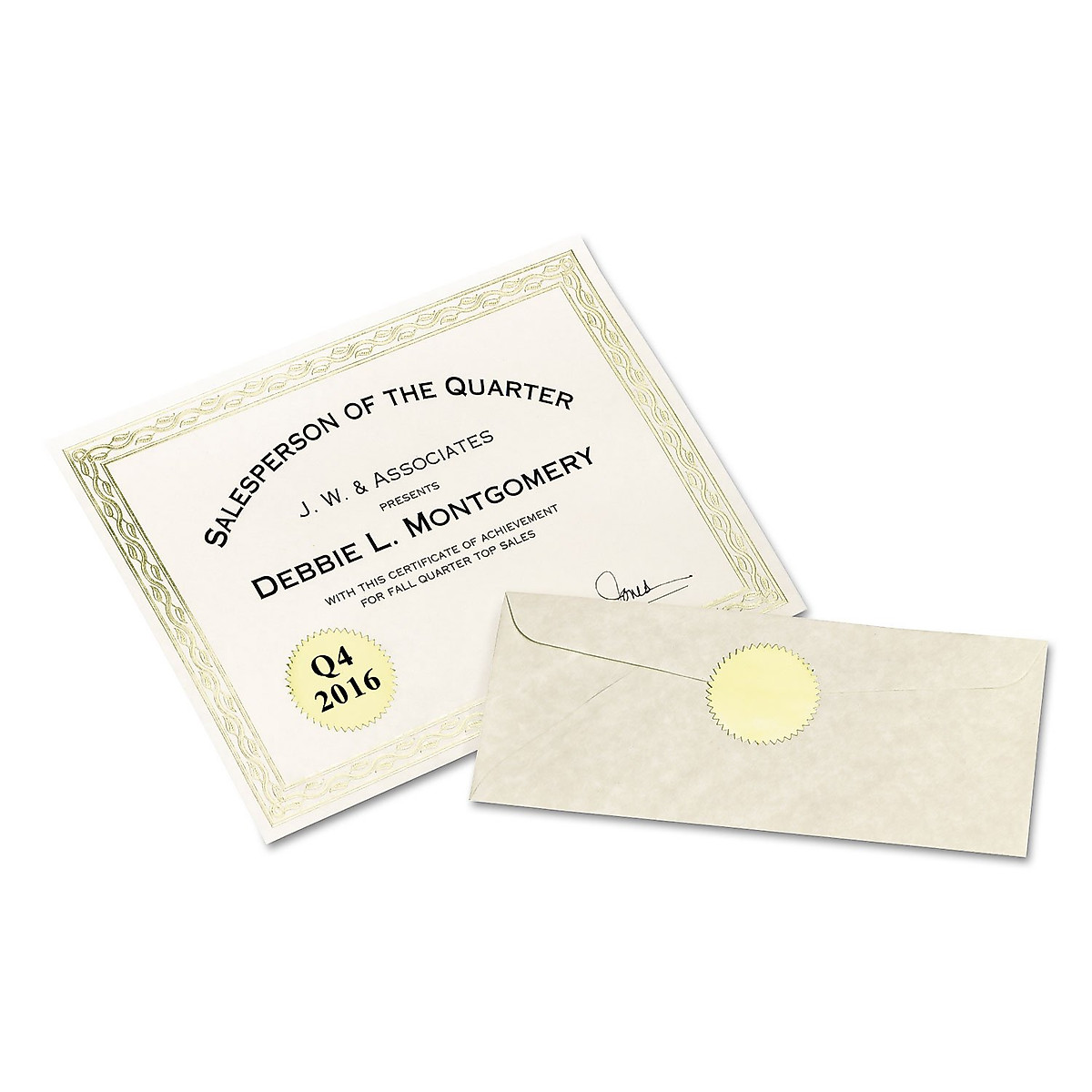 Avery 05868 Permanent Notarial Seals, Inkjet, 2-Inch Round, Gold, 44 Seals/PK