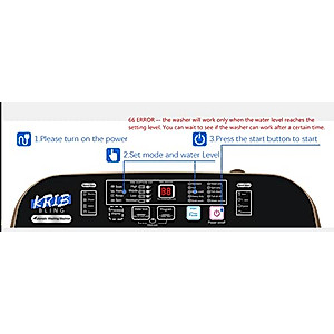 Full Automatic Washer with Drain Pump 17.7 lbs, Krib Bling Small Washing Machine with LED Display, Mini Washing Machine with 10 Washing Programs, Ideal for Dorm, Apartment, Camping, Gold