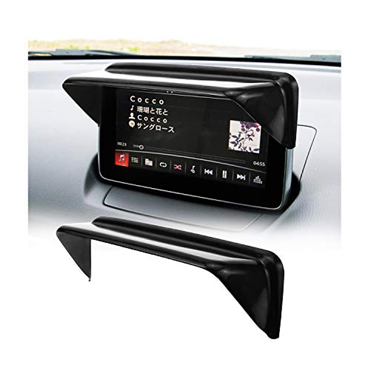YEE PIN Vehicle Navigation Sun Shade Visor for 2016-2019 Mazda CX-3 DK CX-4/ Mazda MX-5 ND Screen, GPS Navigation Sun Hood Anti Reflective Anti Glare Shield